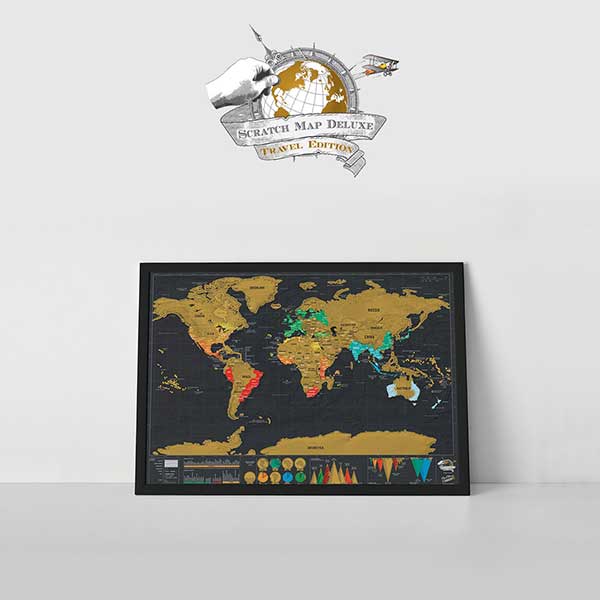 Scratch Map Deluxe Travel Edition Personalised World Map Poster 刮刮地圖